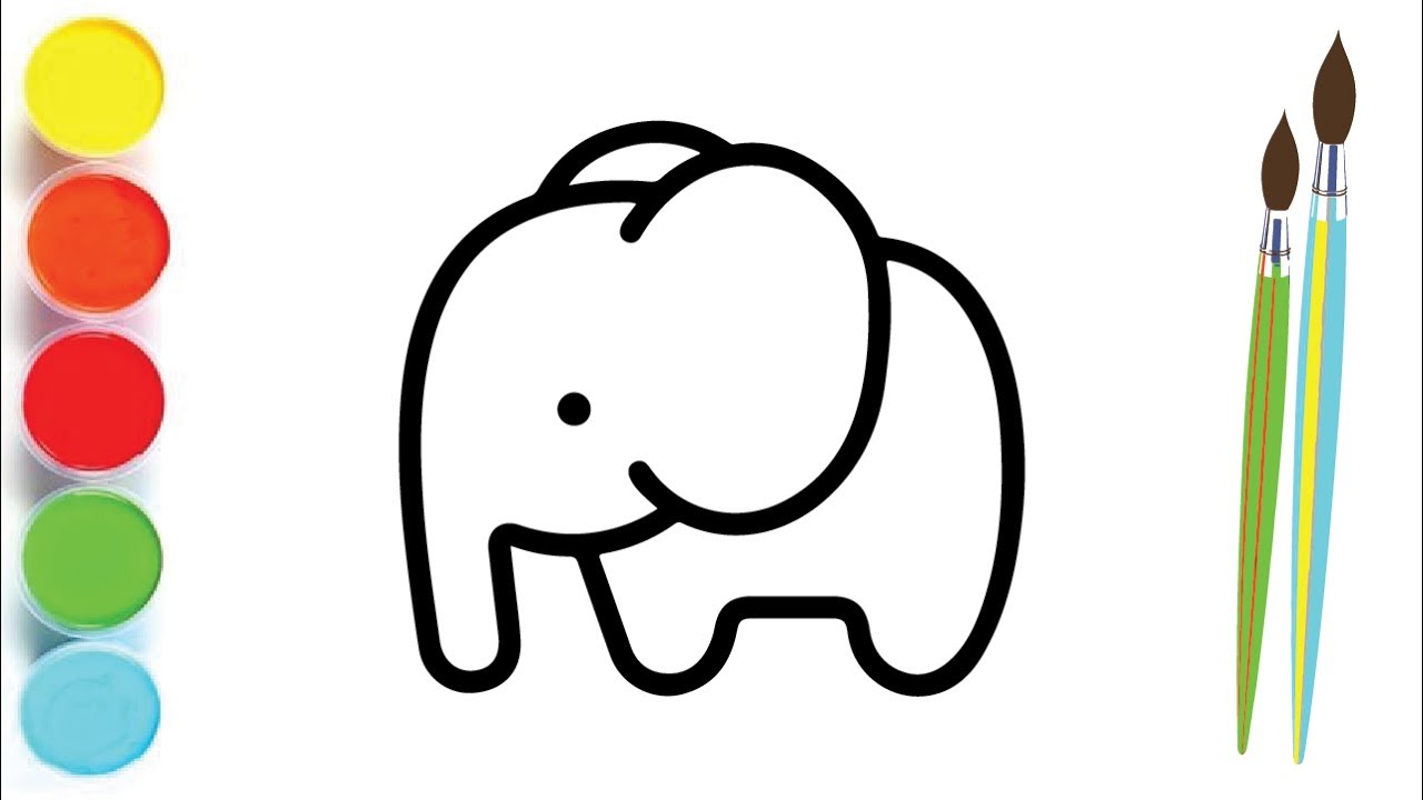 How to Draw Elephant | Elephant Drawing For Toddler and Kids - YouTube