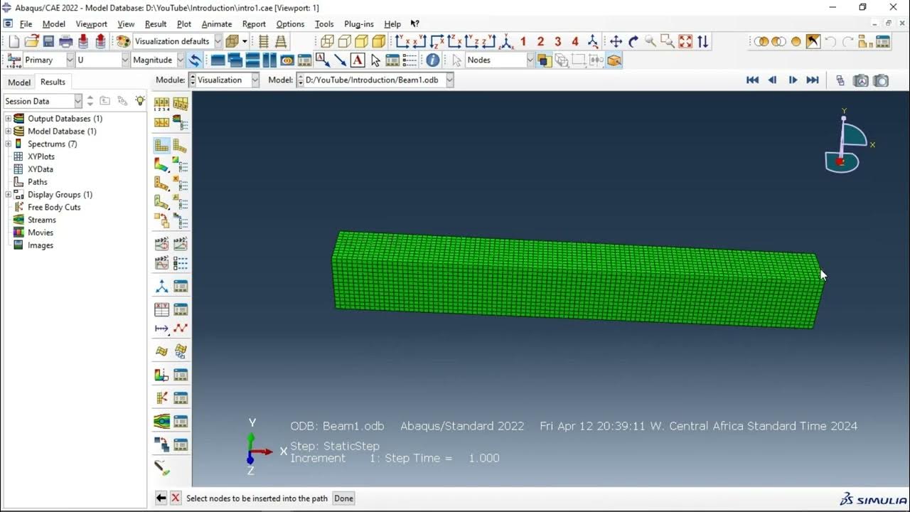 Abaqus Tutorial: How plot the displacement data curve with abaqus #abaqus #abaqustutorial - YouTube