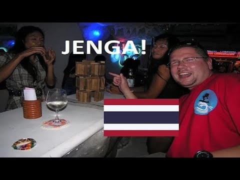 JENGA Play fun with 4 Thai girls in Pattaya Walking street 🇹🇭 - YouTube