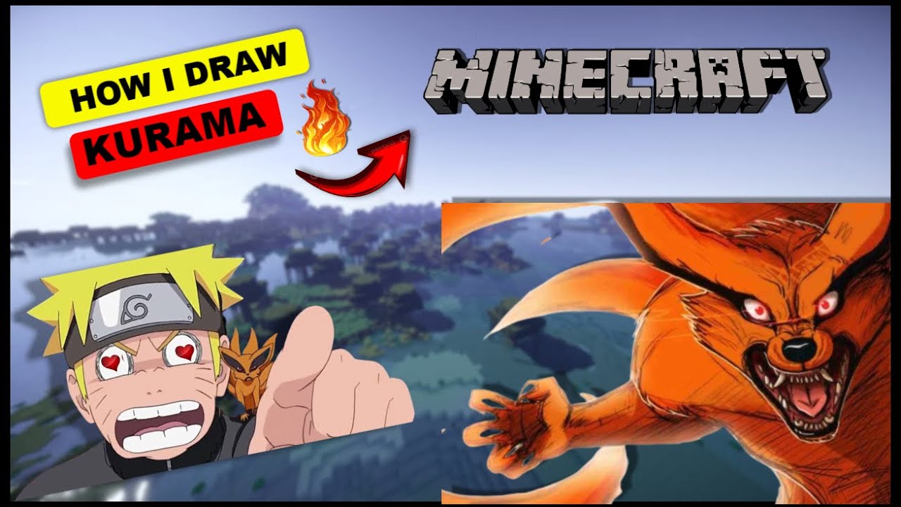 How I Draw Kurama from Naruto in Minecraft #minecraft #naruto - YouTube