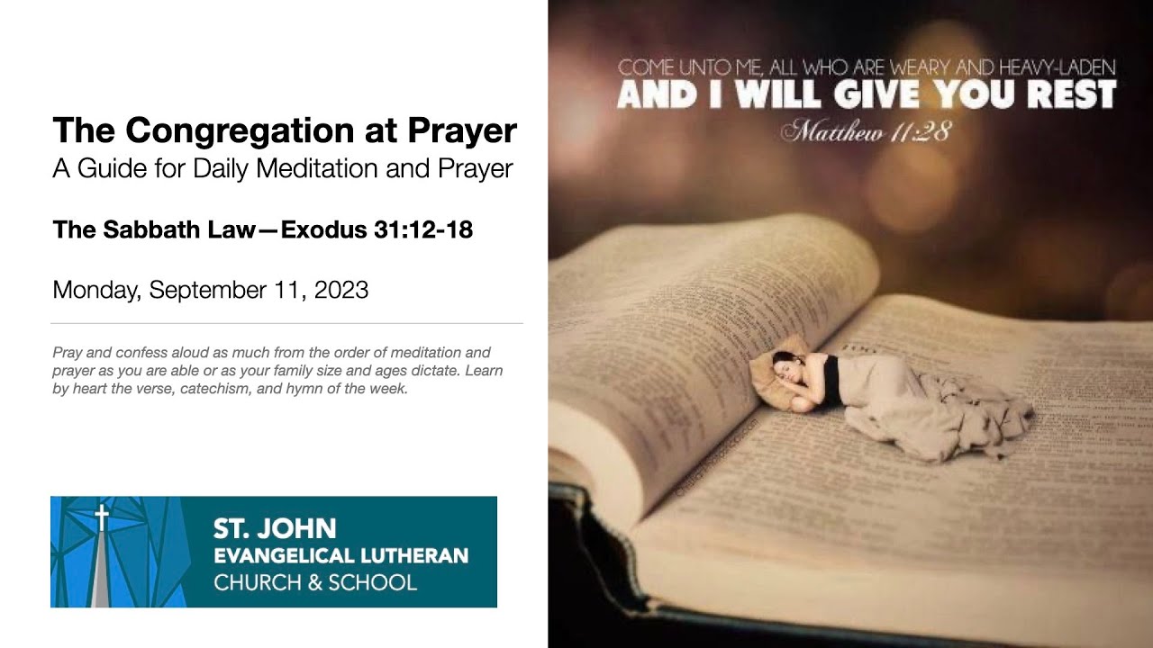 The Sabbath Law—Exodus 31:12-18 - YouTube