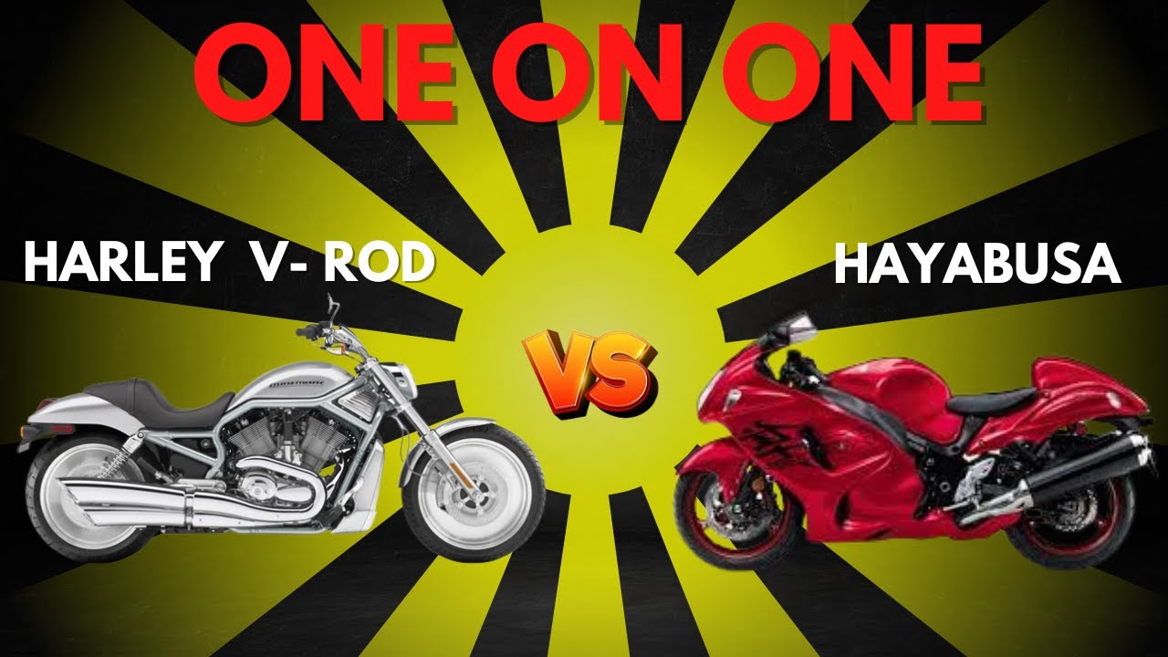 Harley V Rod vs Hayabusa - One On One - Drag Race - YouTube