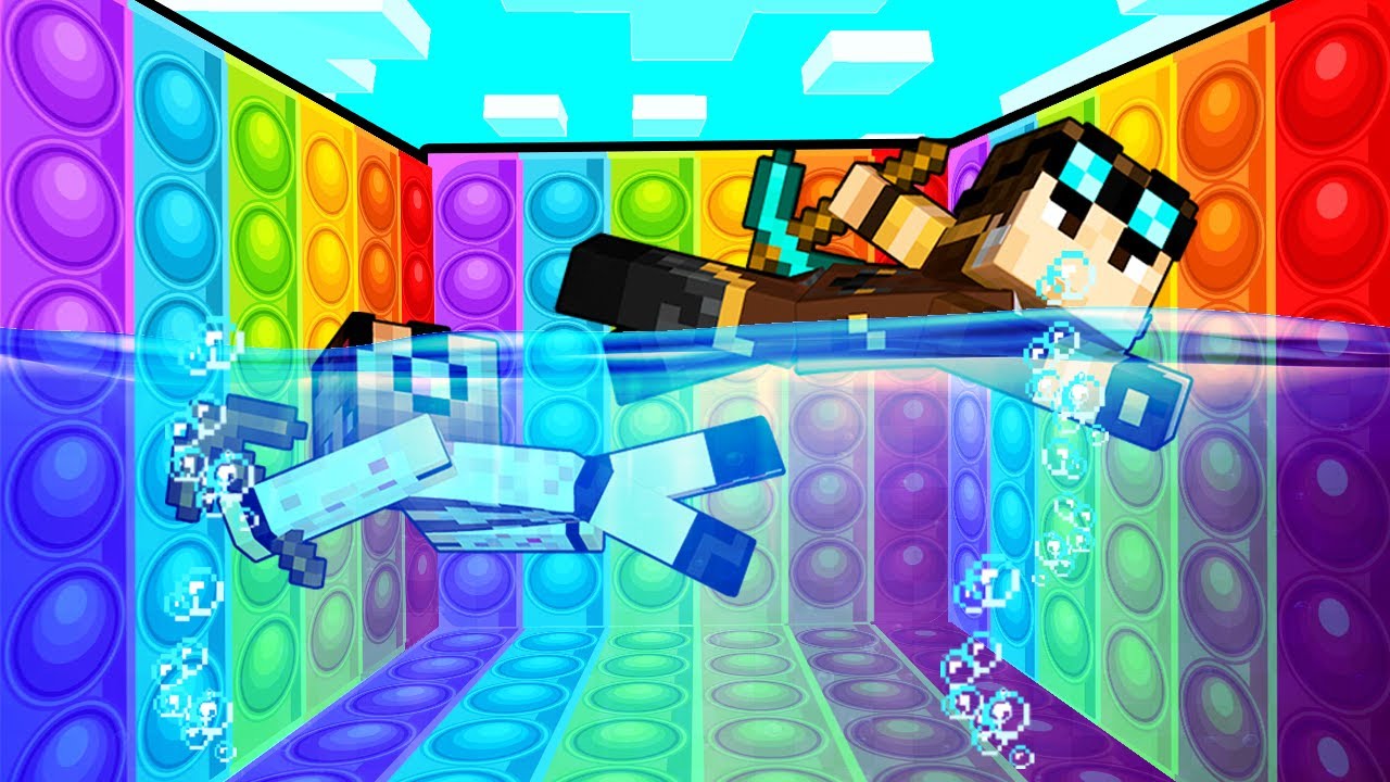 NUOTIAMO NELLA PISCINA DI POP IT GIGANTE SU MINECRAFT!! - YouTube