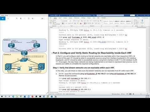 6.1.3 Lab - Implement VRF-Lite - ILM - YouTube