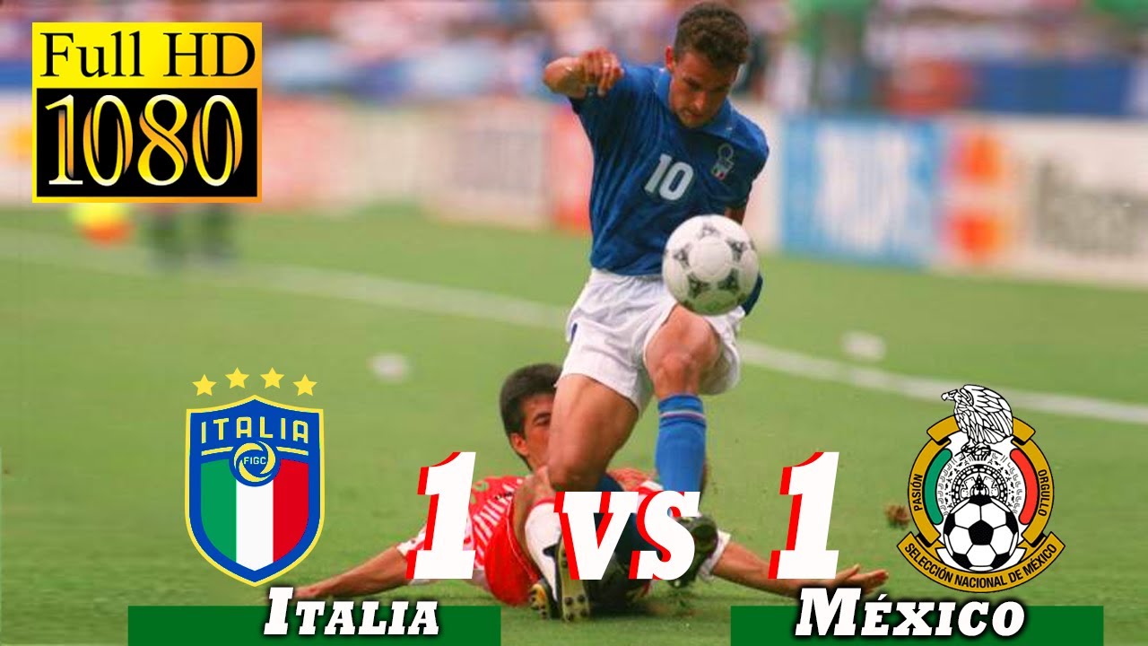 Italy 1-1 Mexico World Cup 1994 | Full highlight - 1080p HD | Roberto ...