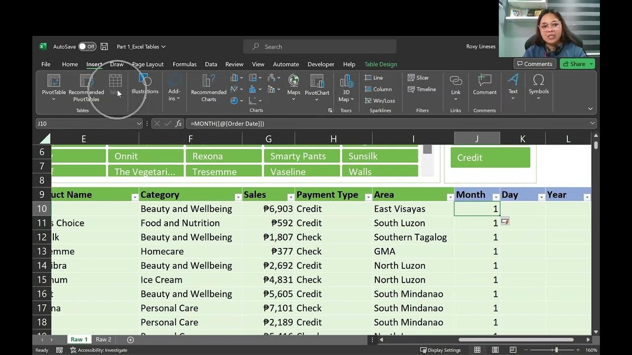 Part 2: MS Excel Basic Dashboard Creation Tutorial: Adding Helper Columns with Formulas for ...