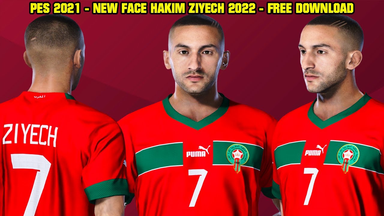 PES 2021 - NEW FACE/HAIR HAKIM ZIYECH 2022 [MARROCOS] By: Kodigo ...