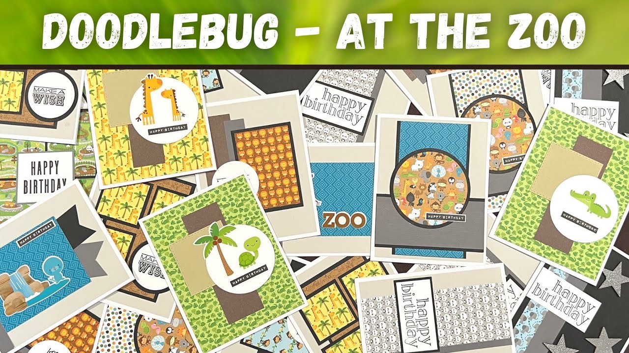 random sketches | 37 cards from Doodlebug at the zoo 6x6 paper pad ...