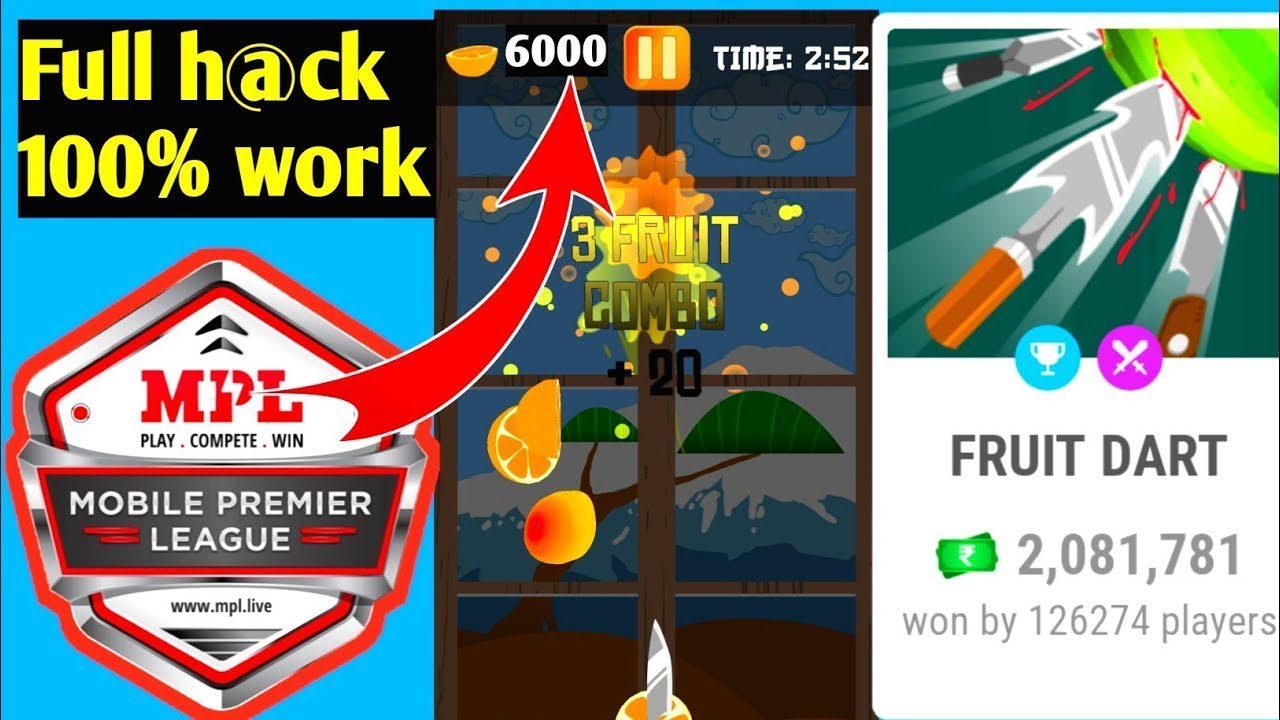 Mpl fruit dart hack mod score 5000 in one time earn 1000 daily - YouTube