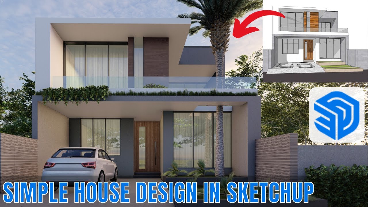 30x60 Feet Simple House Design SketchUp 2024 | 30x60 House Design - YouTube