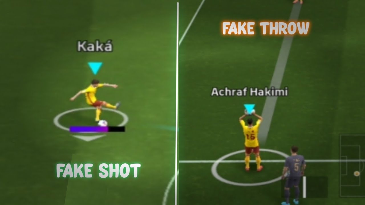 How TO Performe FAKE SHOT AND FAKE THROW - IN Efootball 2025 Mobile ...