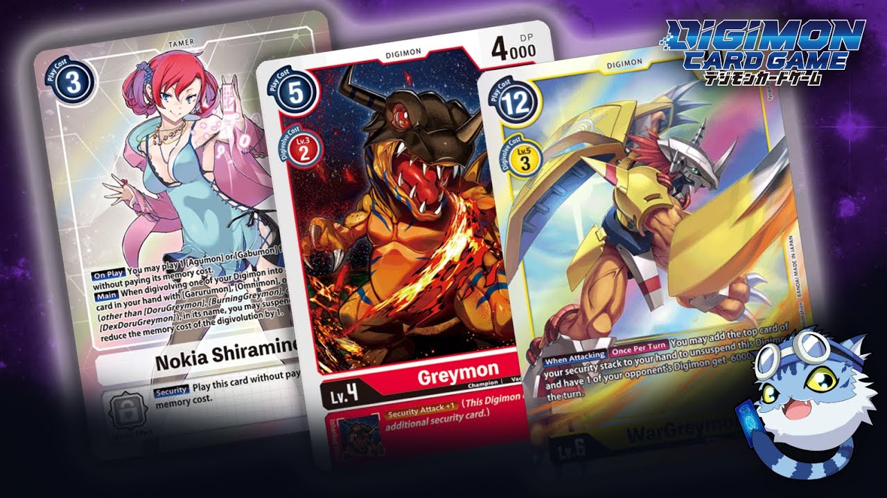 UNDEFEATED!! Red Yellow Greymon Tribal Deck Profile Digimon TCG BT5 ...