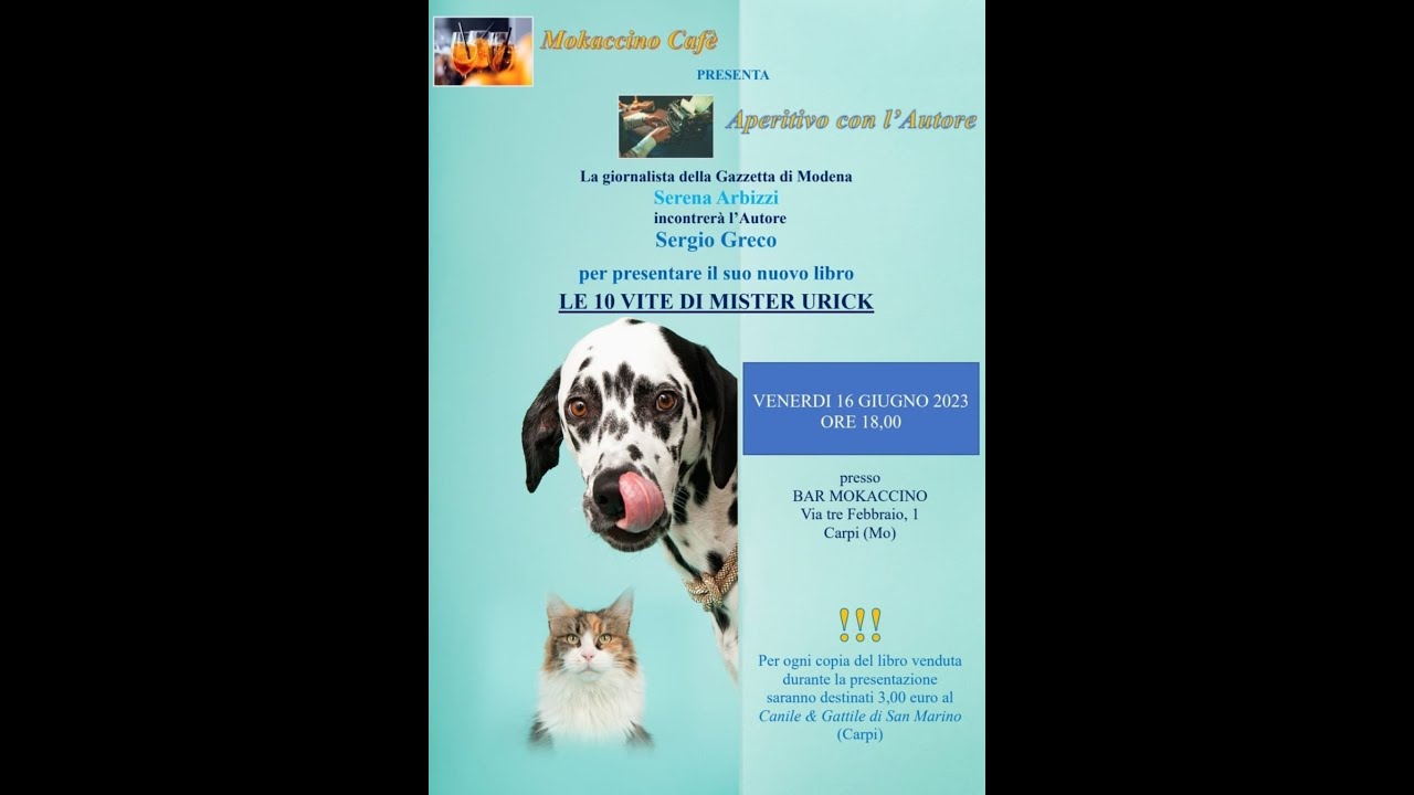 SERGIO GRECO presenta il suo libro "LE 10 VITE DI MISTER URICK" - Carpi ...