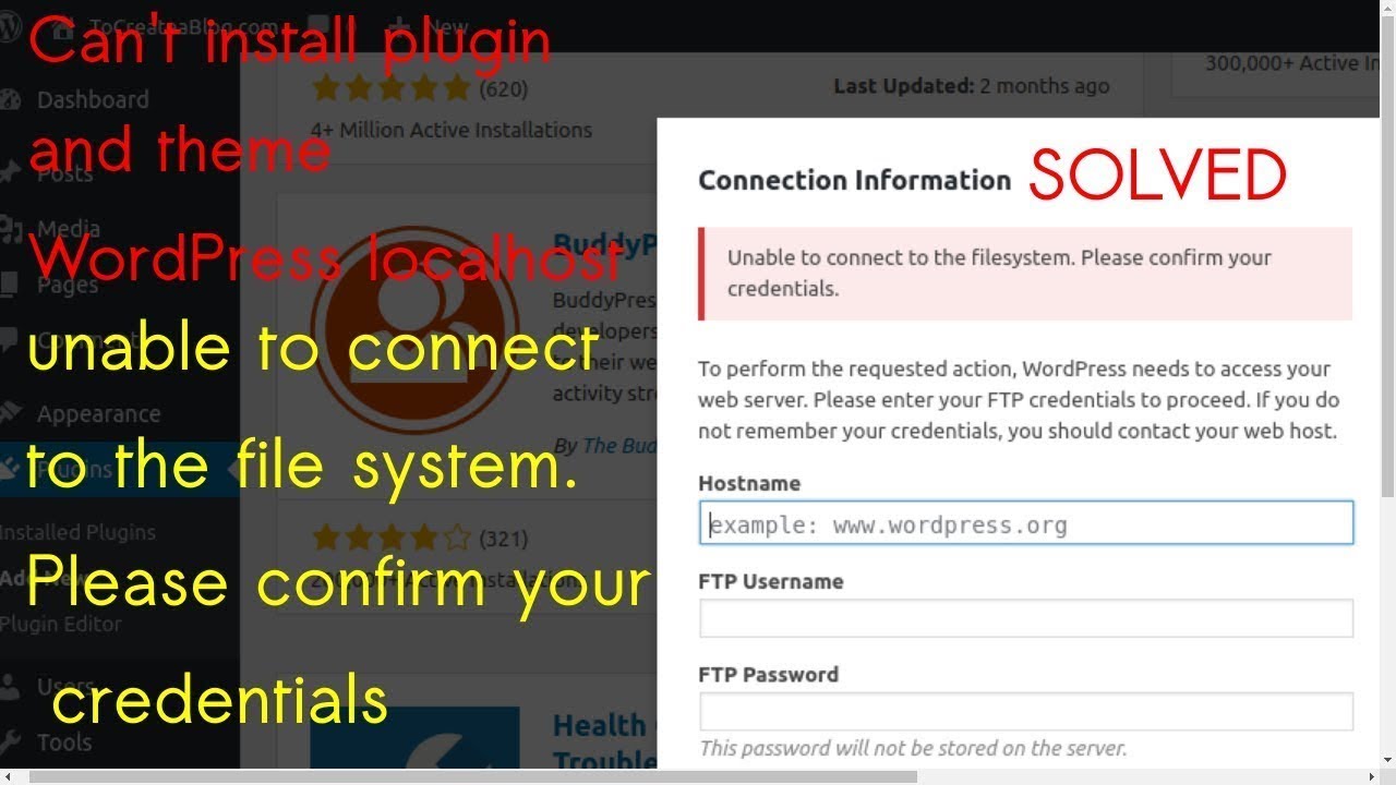 Problem Solved Wordpress Plugin Installation Or Update Failed Youtube