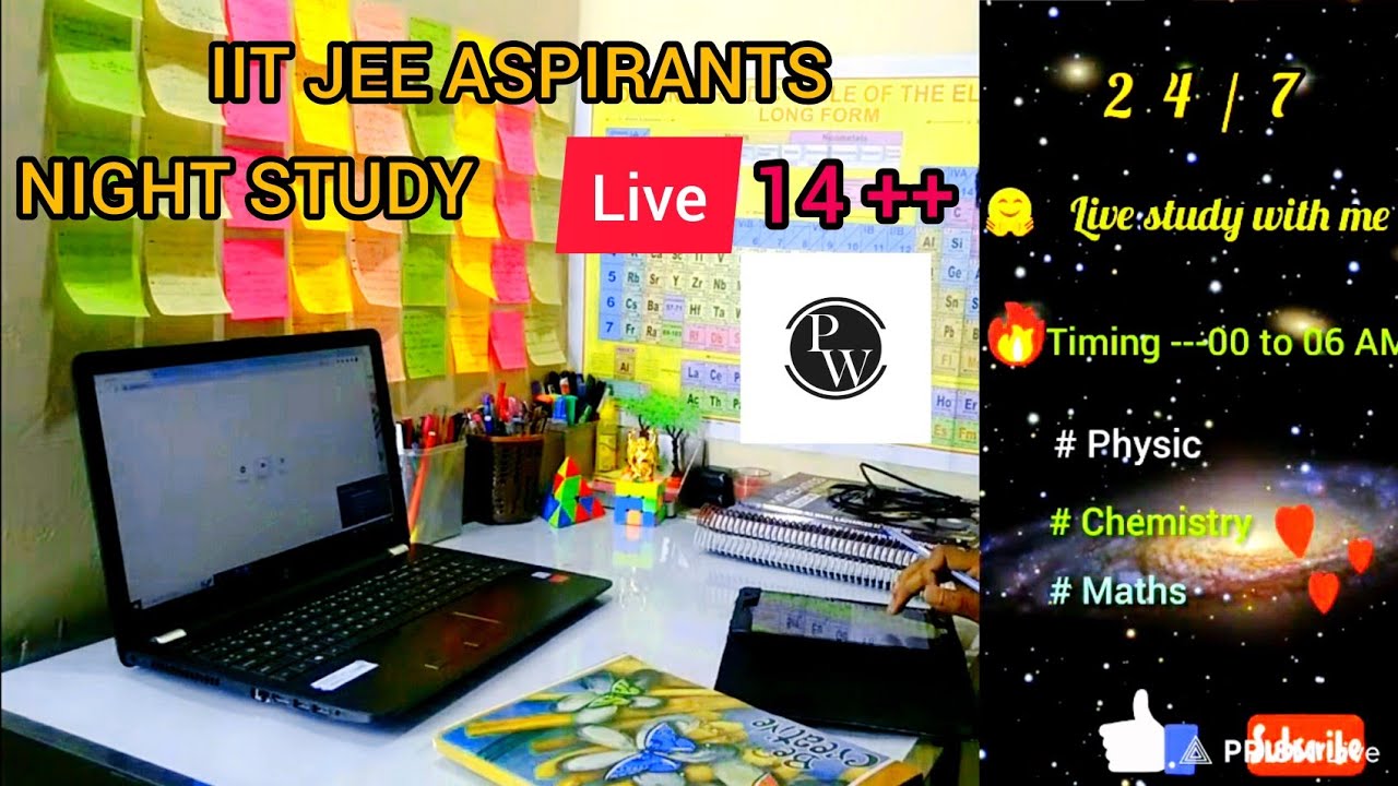 IIT JEE ASPIRANT /study live with me/Quite break//🔥🔥Night study -⏳00-06 ...