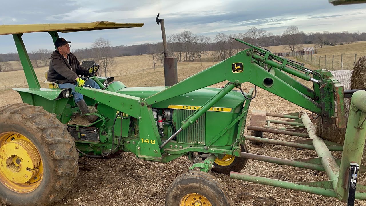 Hauling Round Bales Like It's The 80's - YouTube