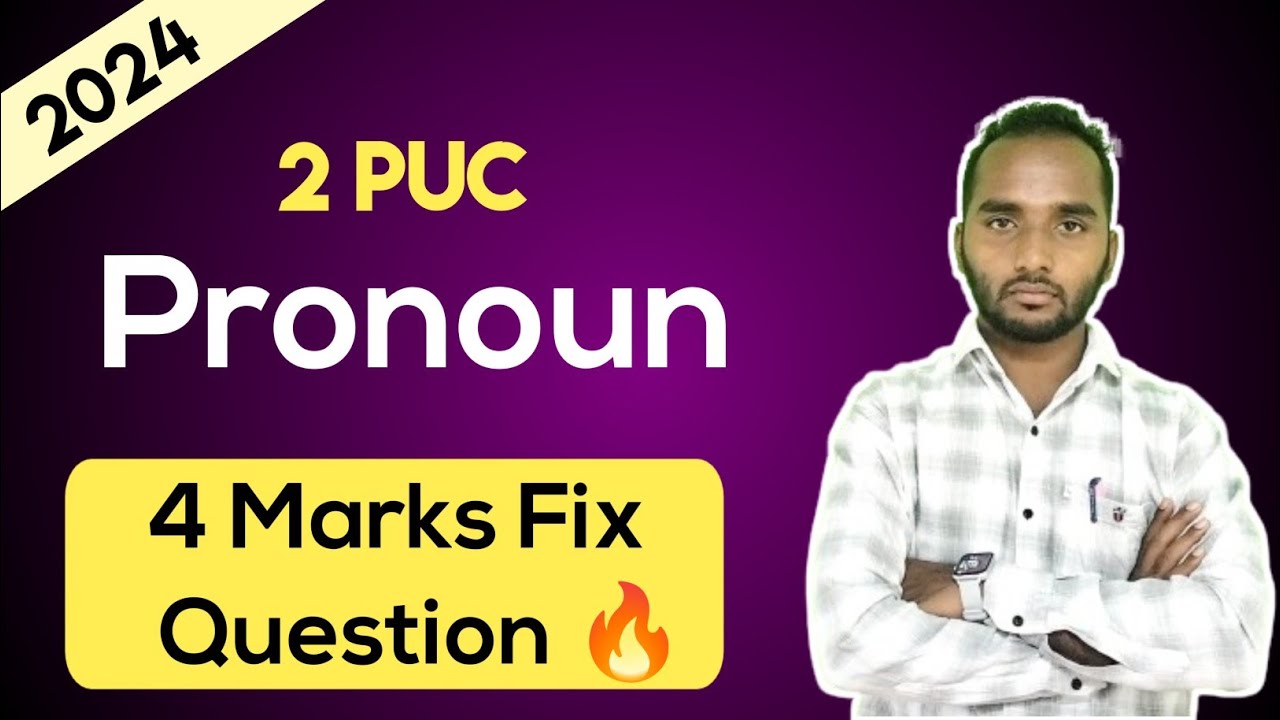 2 PUC Pronoun Fix Question| 🤩 2 PUC English Grammar 2024| - YouTube