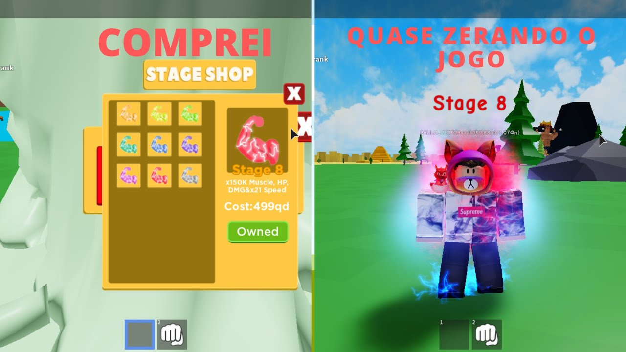 Comprei o 8 Stage no Big Lifting Simulator Roblox - YouTube