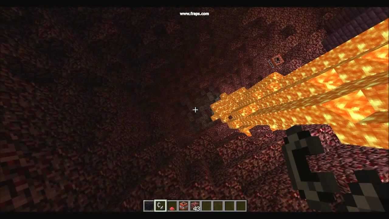 Minecraft - Making holes in the nether - YouTube