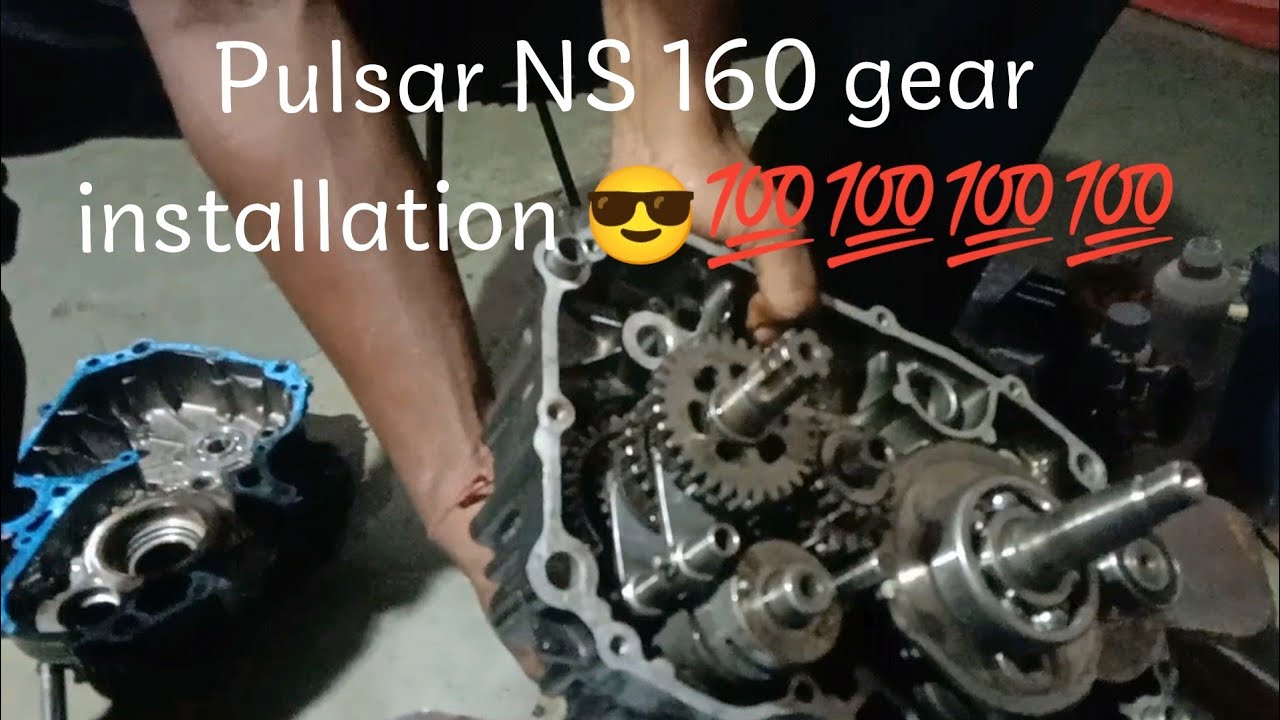 pulsar NS 160 gear installation. पल्सर एनएस की गियर फिटिंग।💯💯💯💯💯 ...
