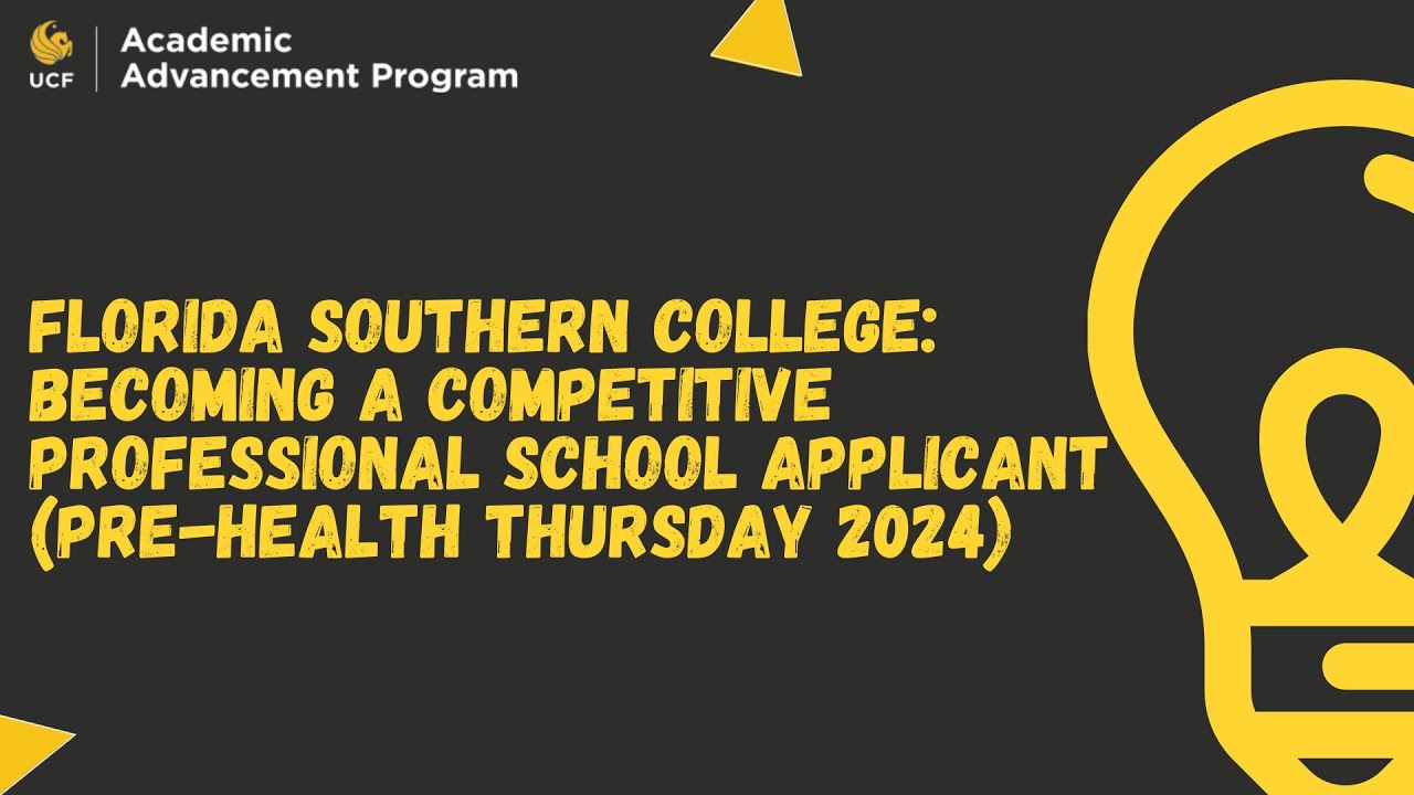 FSC: Becoming a Competitive Professional School Applicant (For Pre ...