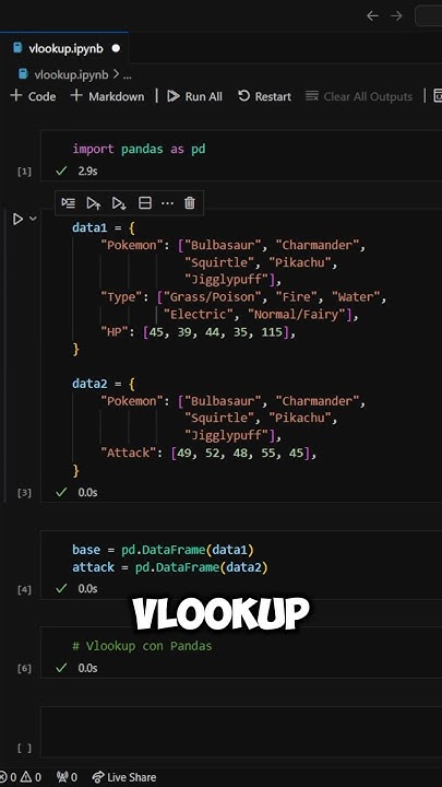 Ya NO uses Excel 🚨 haz un VLOOKUP en Python #shorts - YouTube
