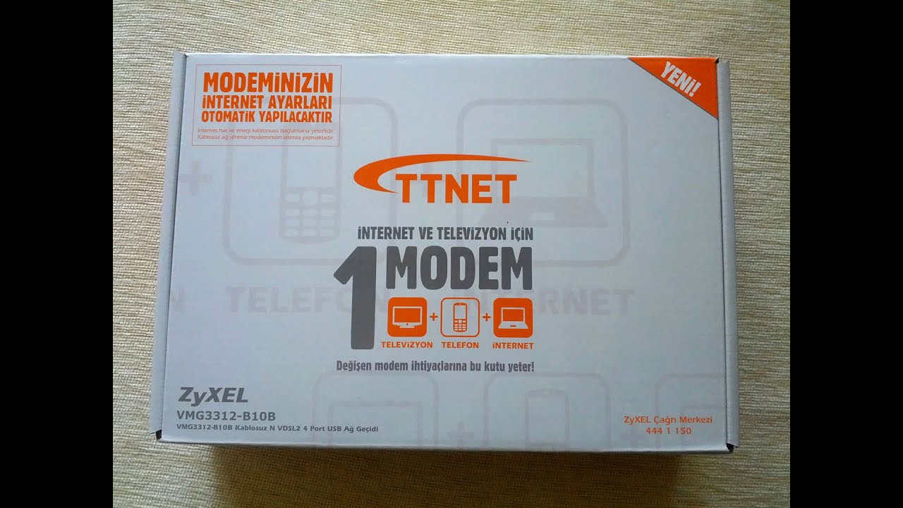 TTNET Zyxel MODEM KUTU AÇILIMI - YouTube