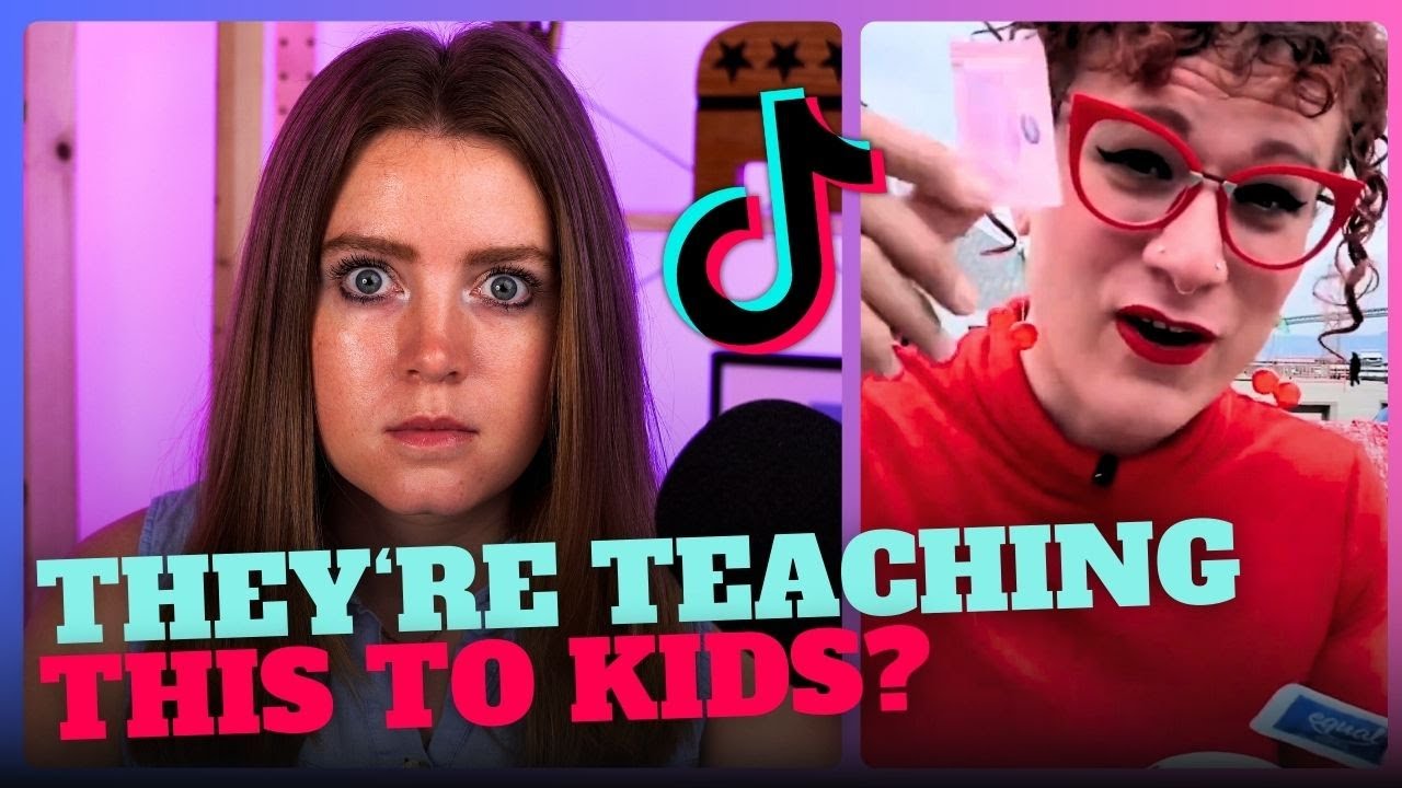 TRANS ACTIVIST teaches kids about TRANSITIONING by using pink and blue ...