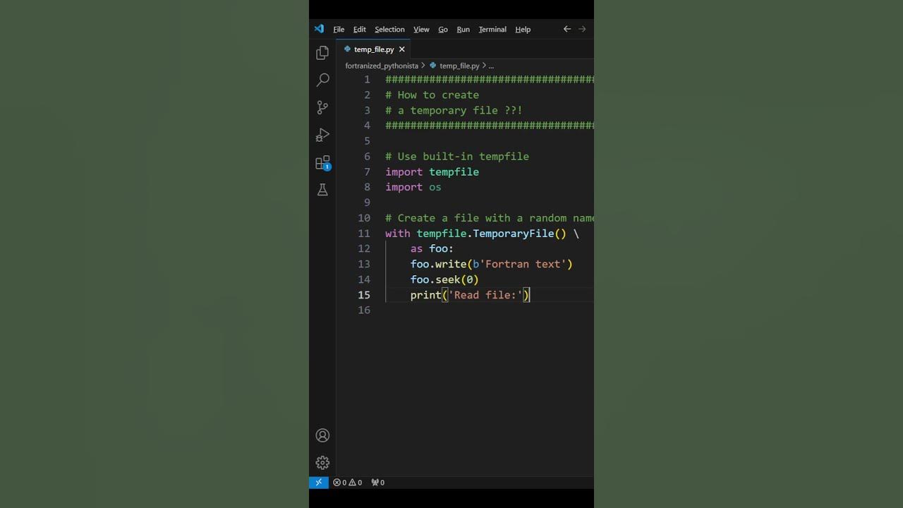 How to create a temporary file #python - YouTube