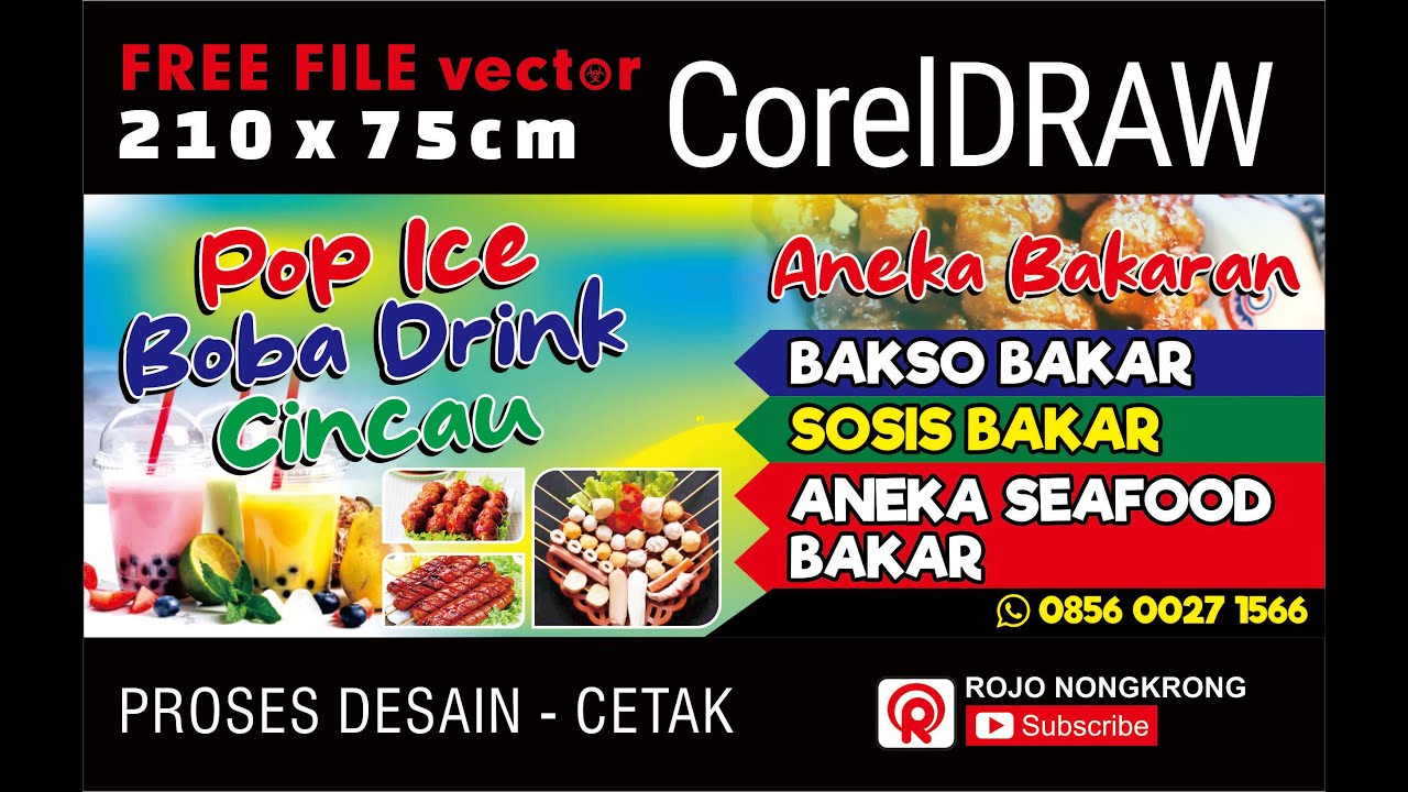 FREE FILE VECTOR | BANNER POP ICE #coreldraw #filegratis #freefile # ...