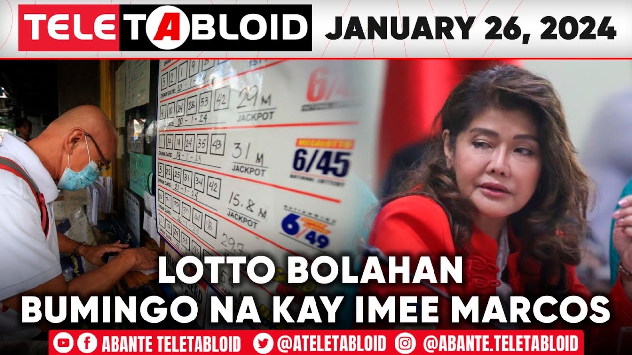 TELETABLOID w/ Mr. Fu | Lotto bolahan bumingo na kay Imee Marcos | January 26, 2024 - YouTube
