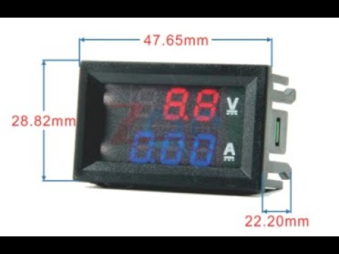 How to wire the Mini Digital Voltmeter and Ammeter 100V 10A - YouTube