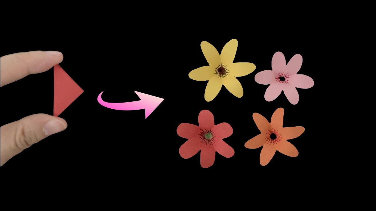 HOW TO MAKE AN EASY PAPER FLOWER🌸/ORIGAMI WINTER JASMINE🌸/ DIY Origami ...