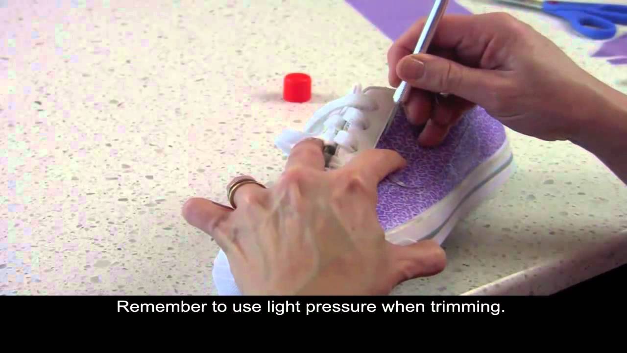 How to print to the KODAK Shoe Art Film and apply it to a shoe. - YouTube