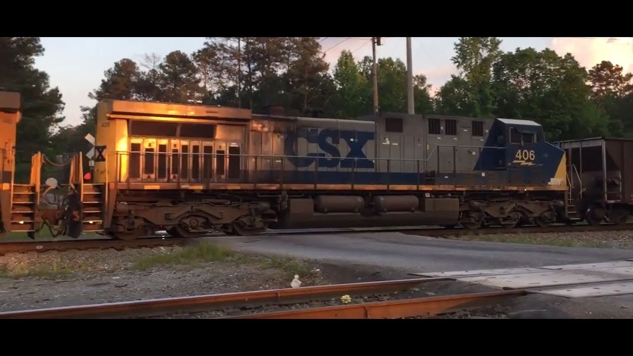 CSX U810 Empty Coal Train w/YN2 AC44 At Wyvern Yard-Cartersville, GA 5 ...