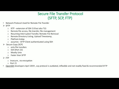 File Transfer Protocols (SFTP, SCP, FTP) - YouTube