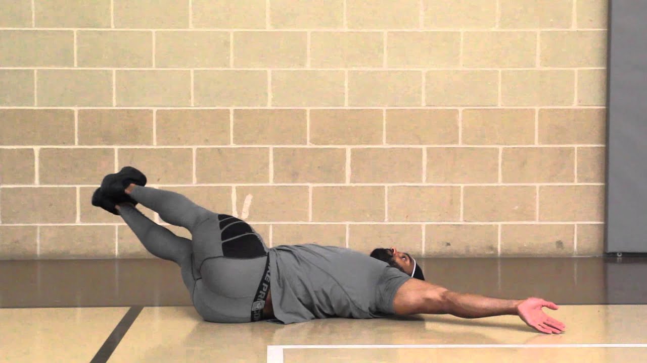 Straight Leg Laying Hip Rotations - YouTube