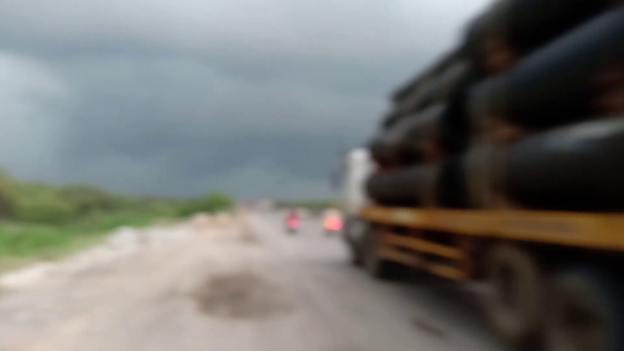 Cloudy cold weather on NH19... - YouTube