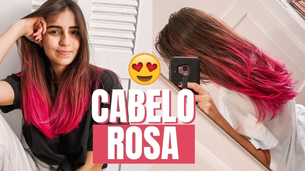 Pintei meu CABELO de ROSA 💁‍♀️ // Boto Rosa Kamaleão Color - YouTube