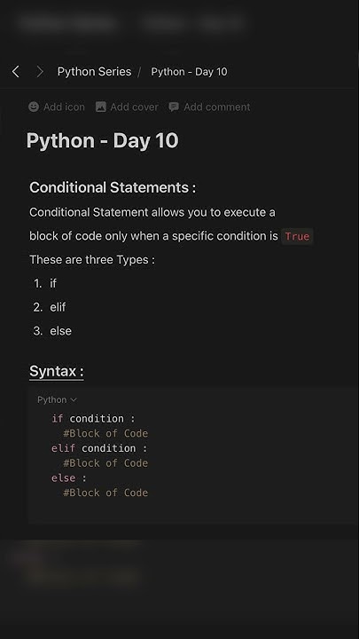 Python Day 10 | Python Programming Series in Telugu | Conditional Statements in Python | Uday ...