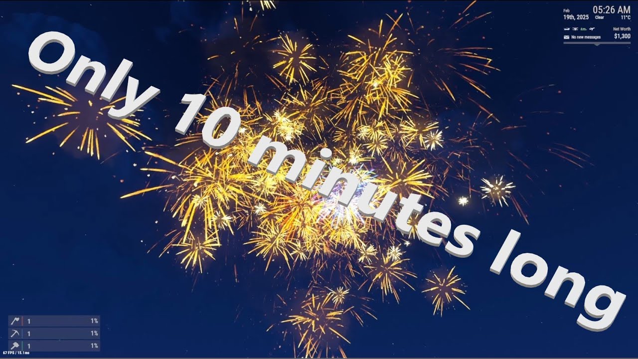 Longest Rust Electricity Fireworks Display - YouTube