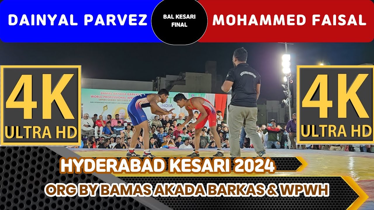 DAINYAL PARVEZ (B) VS MOHAMMED FAISAL (R) - BAL KESARI FINAL - HYDERABAD KESARI 2024 - YouTube