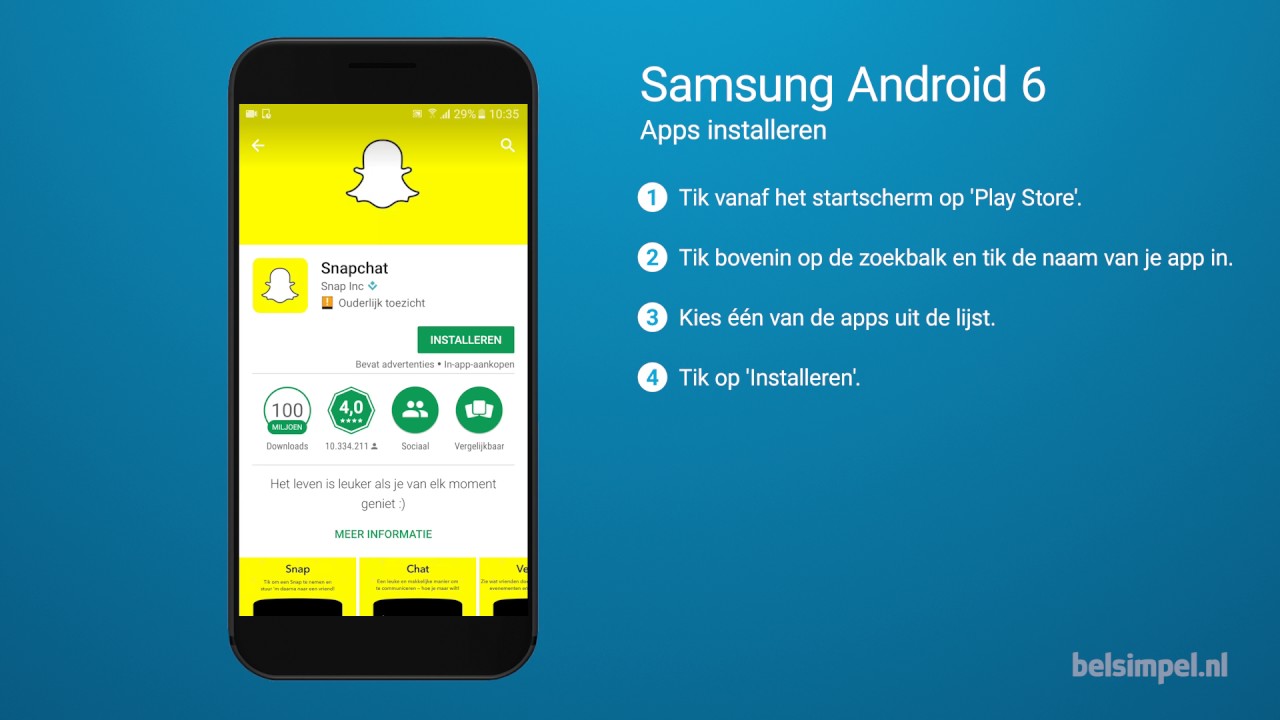 Tips & Tricks - Samsung smartphone: Apps installeren (Android 6) - YouTube