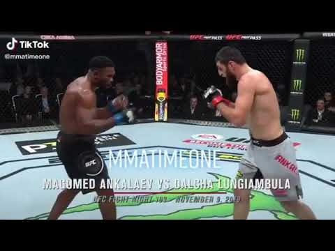 Накаут с ноги Magomed Ankalayev vs Dalgha Lungiambula