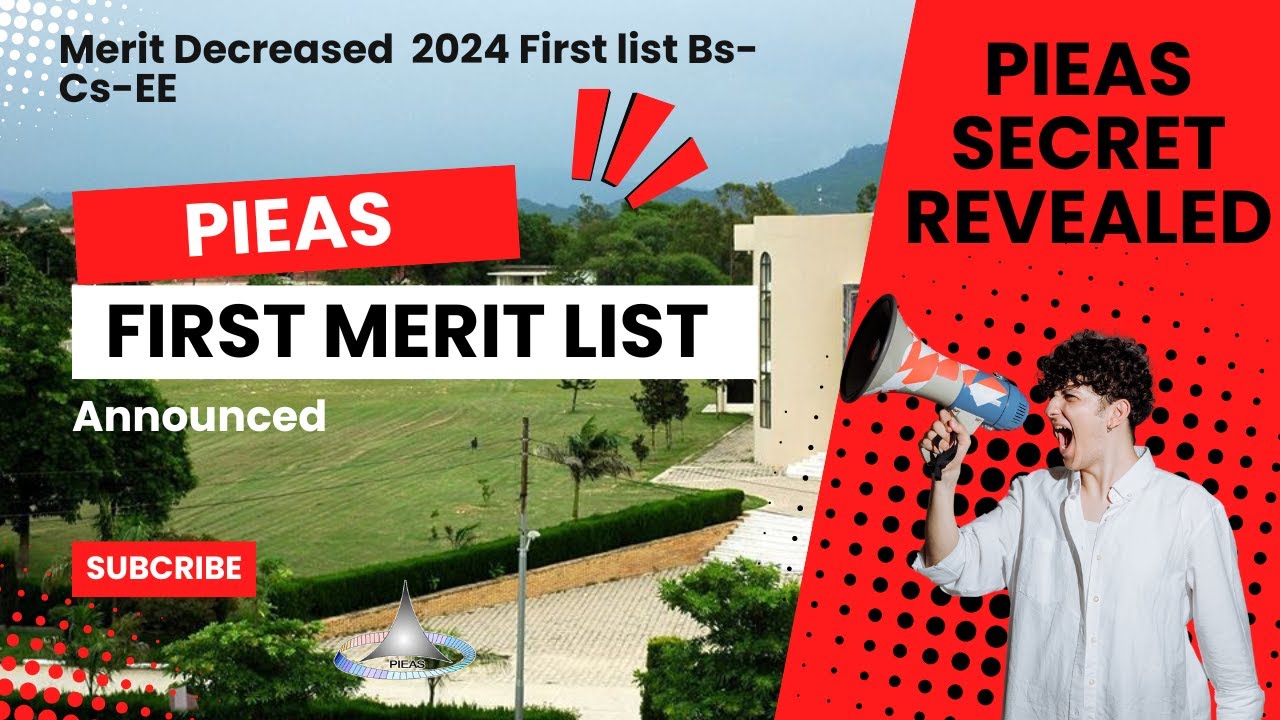 Pieas First Merit list 2024|Expected merit of 2nd list | Pieas number ...