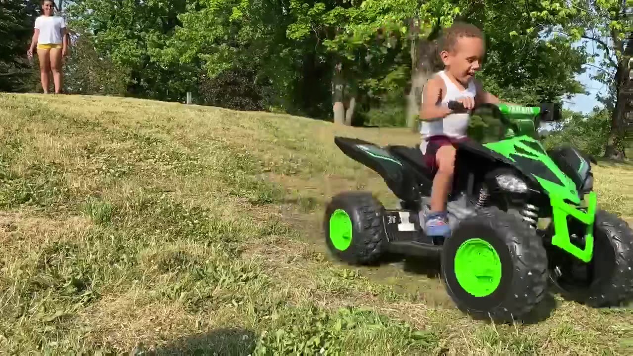 Fun with four wheeler - YouTube