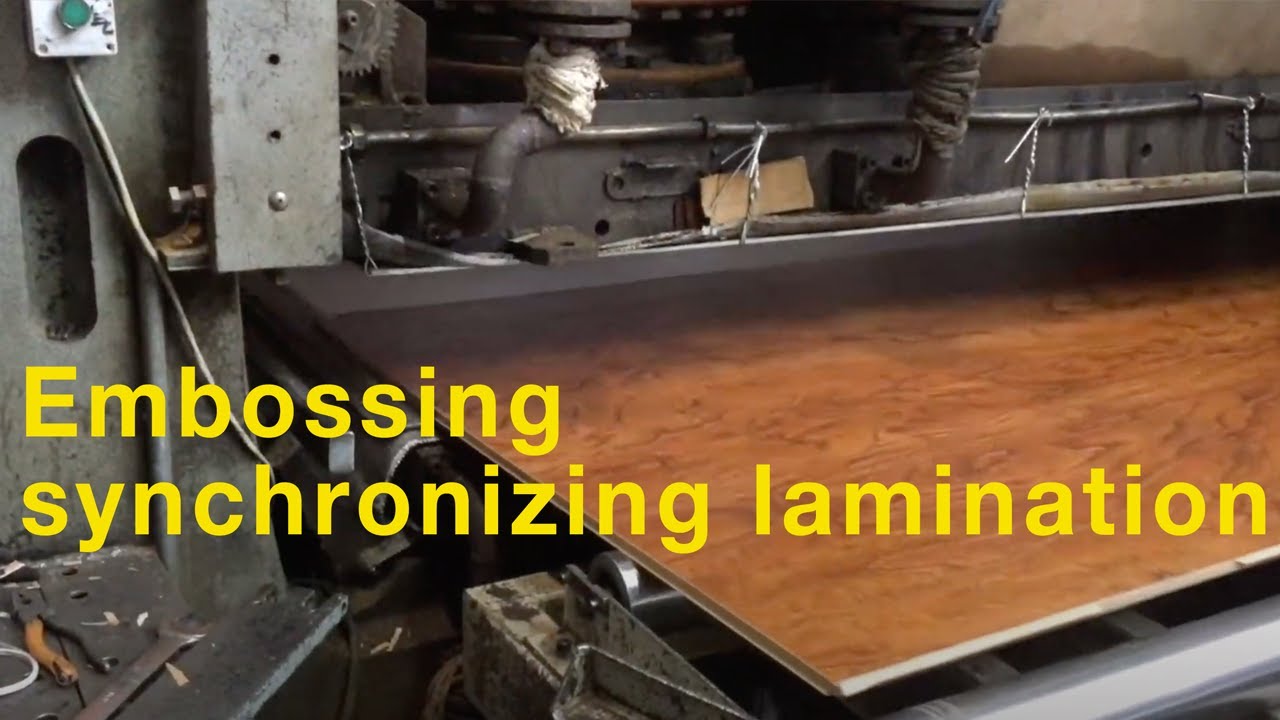 Embossing/synchronizing lamination，Short-cycle press line - YouTube