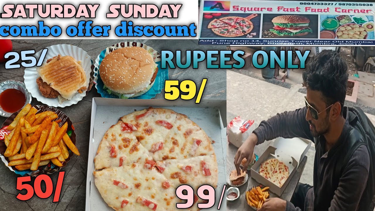 A Square fast food corner mumbra bholenath nagar#indianstreetfood# ...