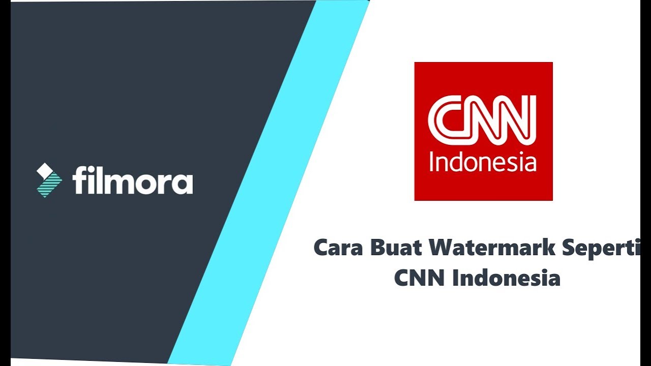 Simple sekali !!! - Cara membuat watermark seperti CNN di Filmora - YouTube