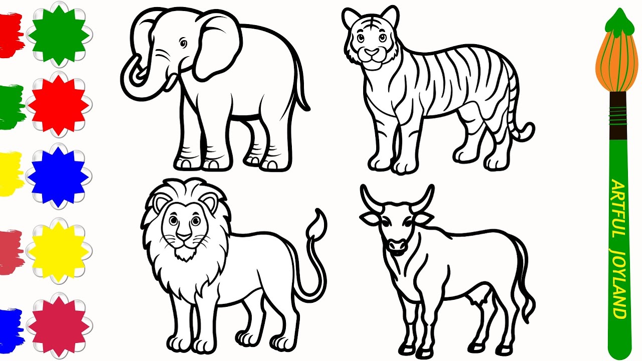 How to Draw 4 Cute Animals | Easy Step by Step Tutorial | Artful ...